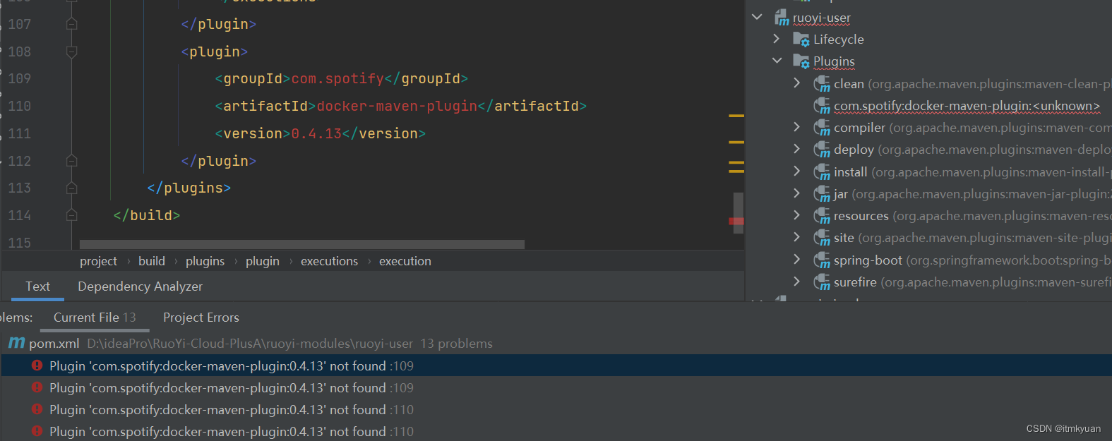 Cannot resolve plugin com.spotify:docker-maven-plugin：1.2.2 not found-CSDN博客