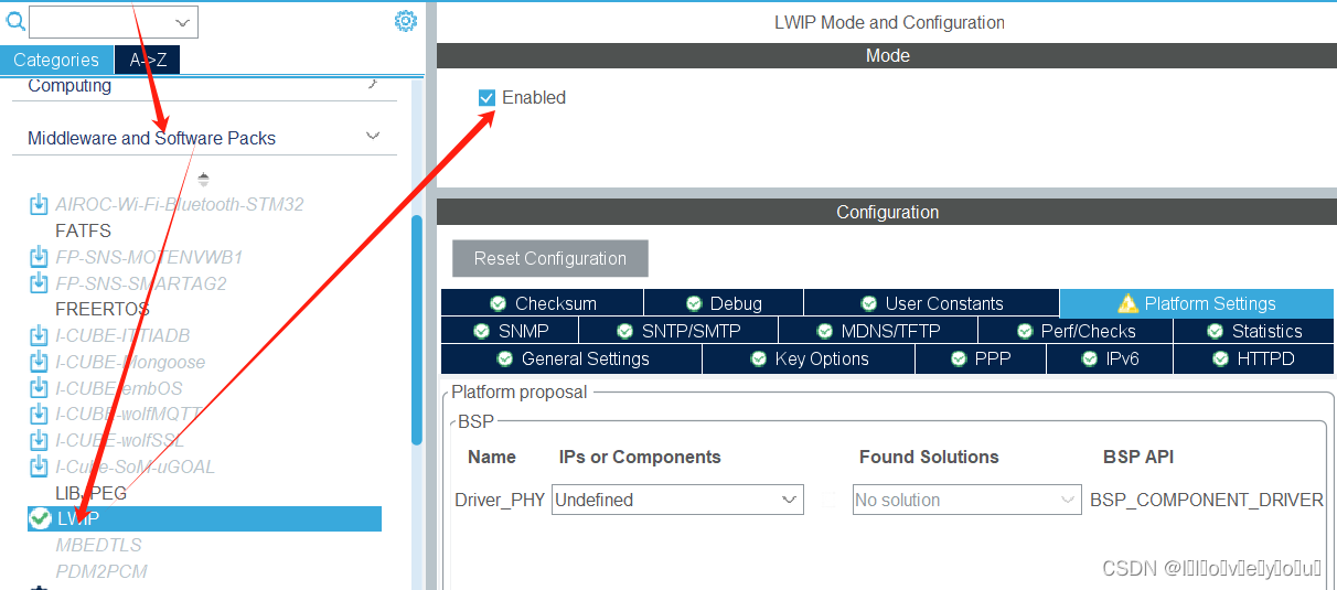 【笔记】STM32CubeIDE 1.15.1+阿波罗STM32F429+LAN8720A/YT8512C，配置ETH+LWIP，无操作系统实现PING_stm32 yt8512c-CSDN博客