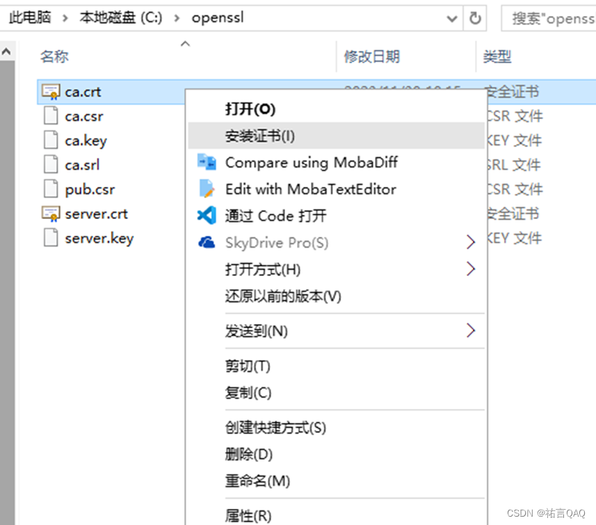 基于OpenSSL和nginx搭建本地https服务器（详细实操版）_openssl +nginx-CSDN博客