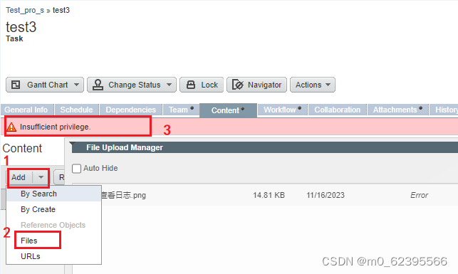 Agile PLM中PPM的Contet Tab无法导入文件显示权限不足解决办法_plm无法导入导出-CSDN博客