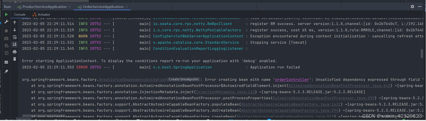启动SpringBoot项目，显示bean依赖注入失败，Error create bean with name ‘XXX‘-CSDN博客