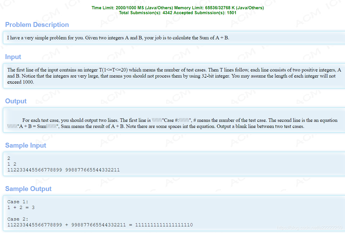 A + B Problem II/大整数加法_a + b problem(大整数)-CSDN博客