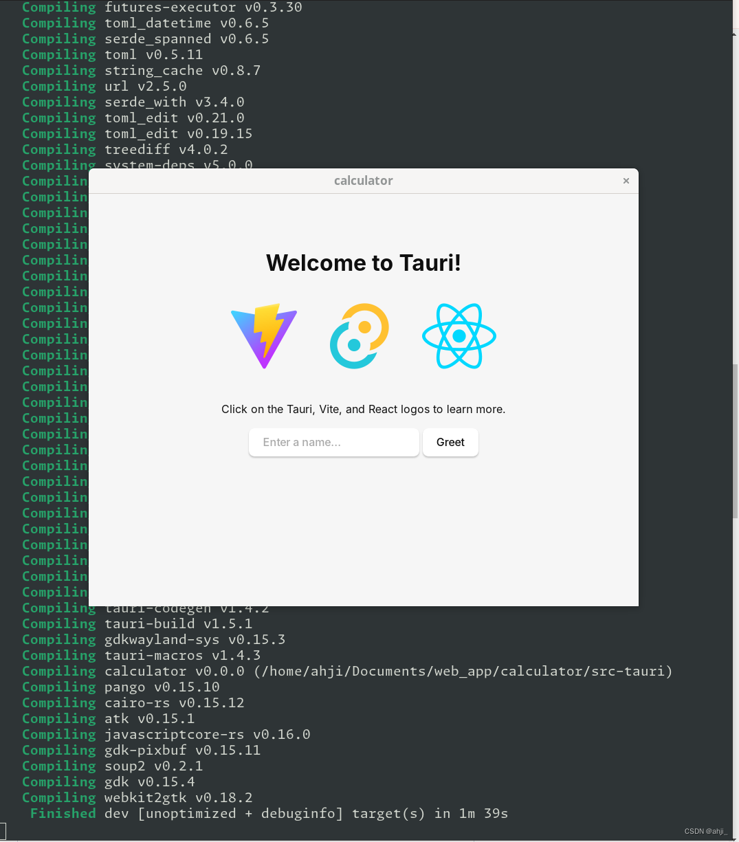 Tauri入门:js+rust 快速构建web app_tauri-app-CSDN博客