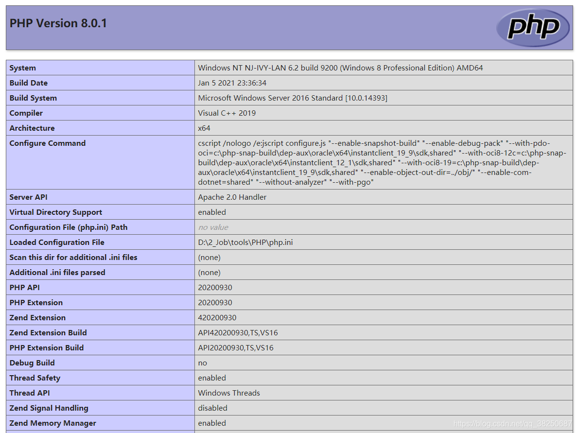 搭建网站之二——Windows环境安装PHP开发环境（附“Can‘t locate API module structure ‘php8_module‘ in file的问题解决）-CSDN博客