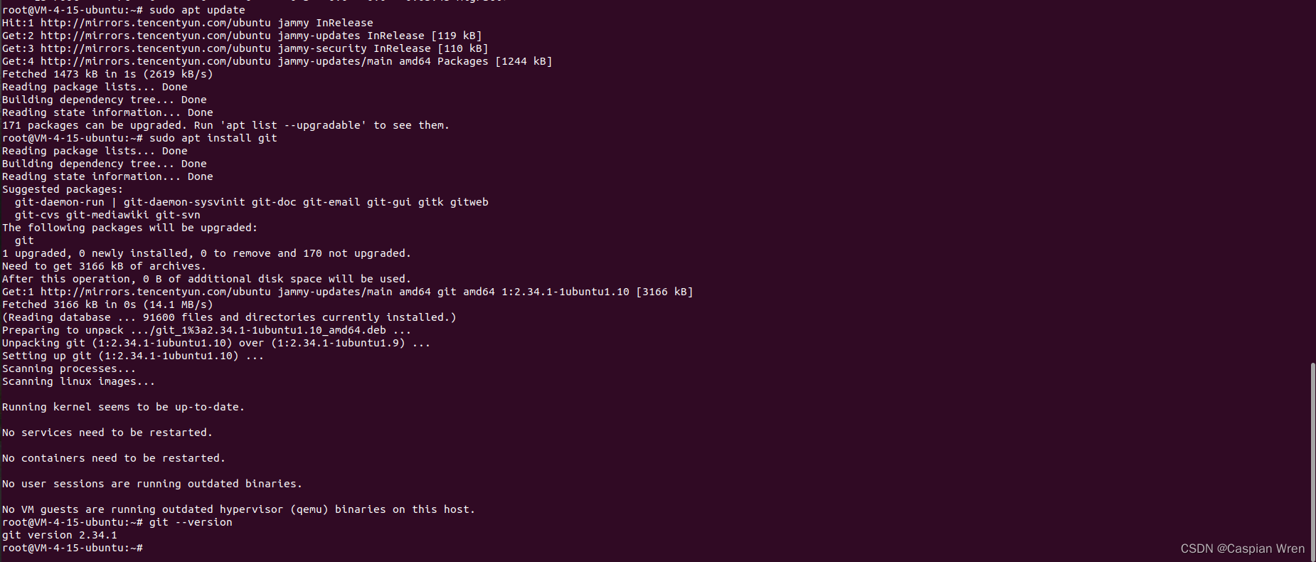 Ubuntu上安装 Git_ubuntu安装git-CSDN博客