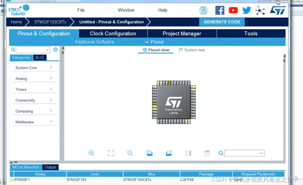 STM32CubeMX配置：LED灯闪烁《学习笔记》_stm32cubemx配置pwm使led灯闪烁-CSDN博客