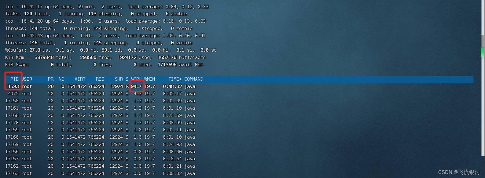 linux服务器排除CPU和内存飙升原因步骤_服务器cpu io 内存 突然暴增-CSDN博客