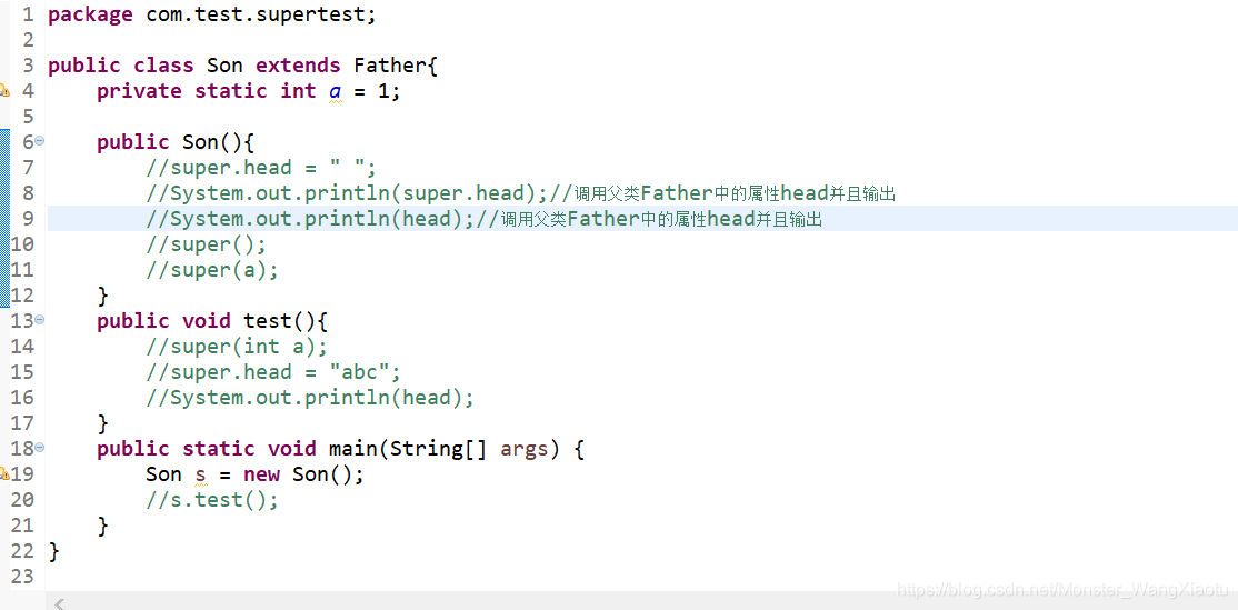 JAVA 中 super 关键字的使用 实例_super(x,y)-CSDN博客