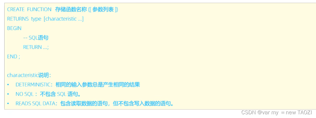 Mysql学习13 <进阶篇> 存储函数触发器mysql Returns Deterministic Csdn博客