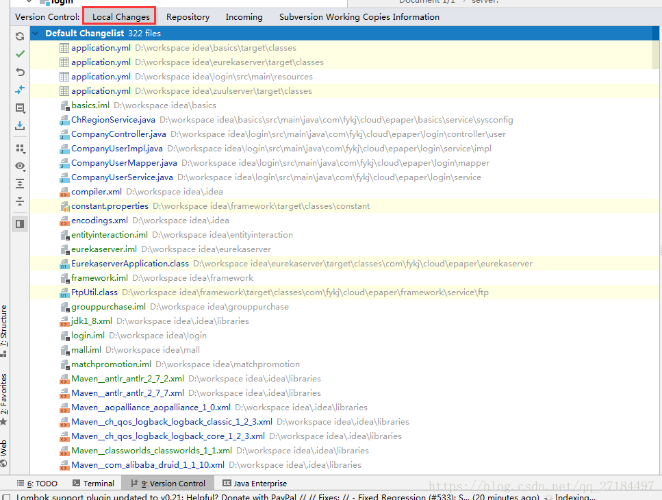 intellij idea local changes 忽略 文件和文件夹的方法_idea社区版local changes禁止检测target-CSDN博客