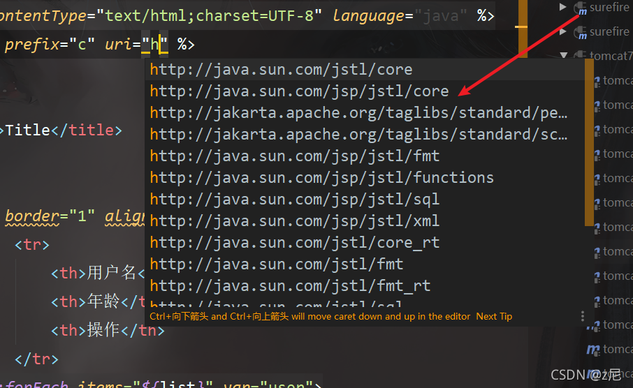 According to TLD or attribute directive in tag file, attribute items does not accept any ...