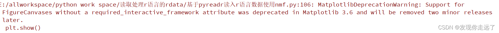 【Python】MatplotlibDeprecationWarning: Support for FigureCanvases ...