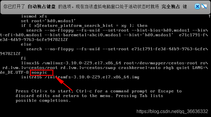 CentOS7 Kernel panic - not syncing:IO-APIC + timer doesnt work!解决办法_centos7报错 not sycning-CSDN博客