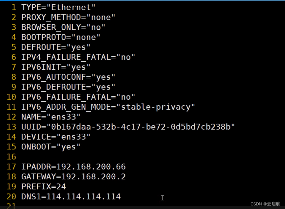 Linux CentOS7固定IP_centos7 bootproto-CSDN博客