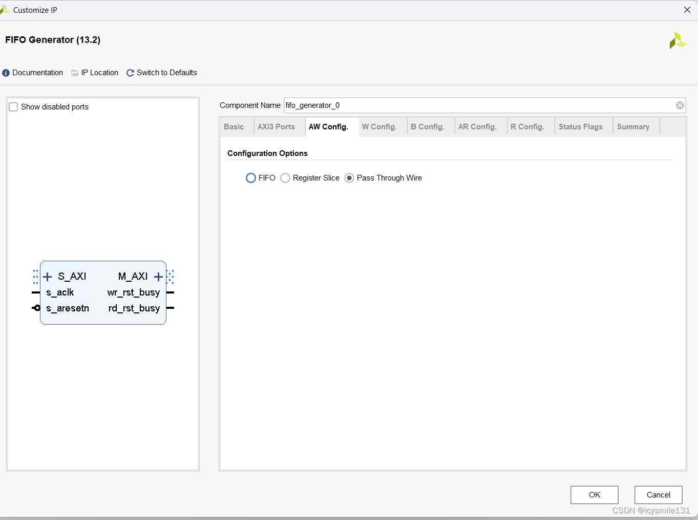 FIFO Generate IP核使用——AXI接口AW Config页配置_full threshold assert value-CSDN博客