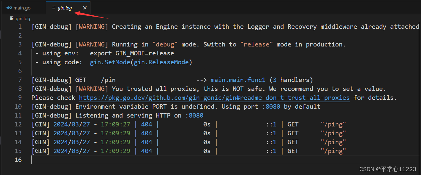 gin基础学习笔记--Log_gin log-CSDN博客