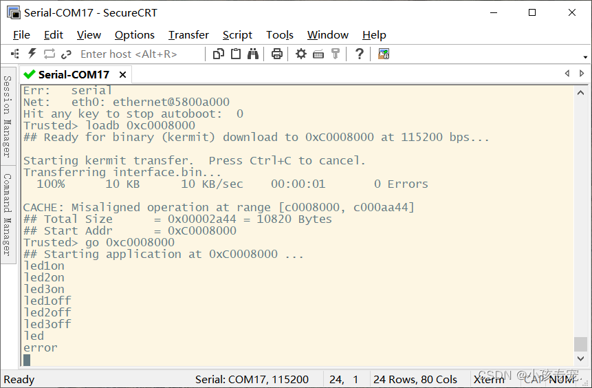 1.封装结构体，通过操作Cortex-A7核，串口输入相应的命令，控制LED灯进行工作_结构体 封装控制指令-CSDN博客
