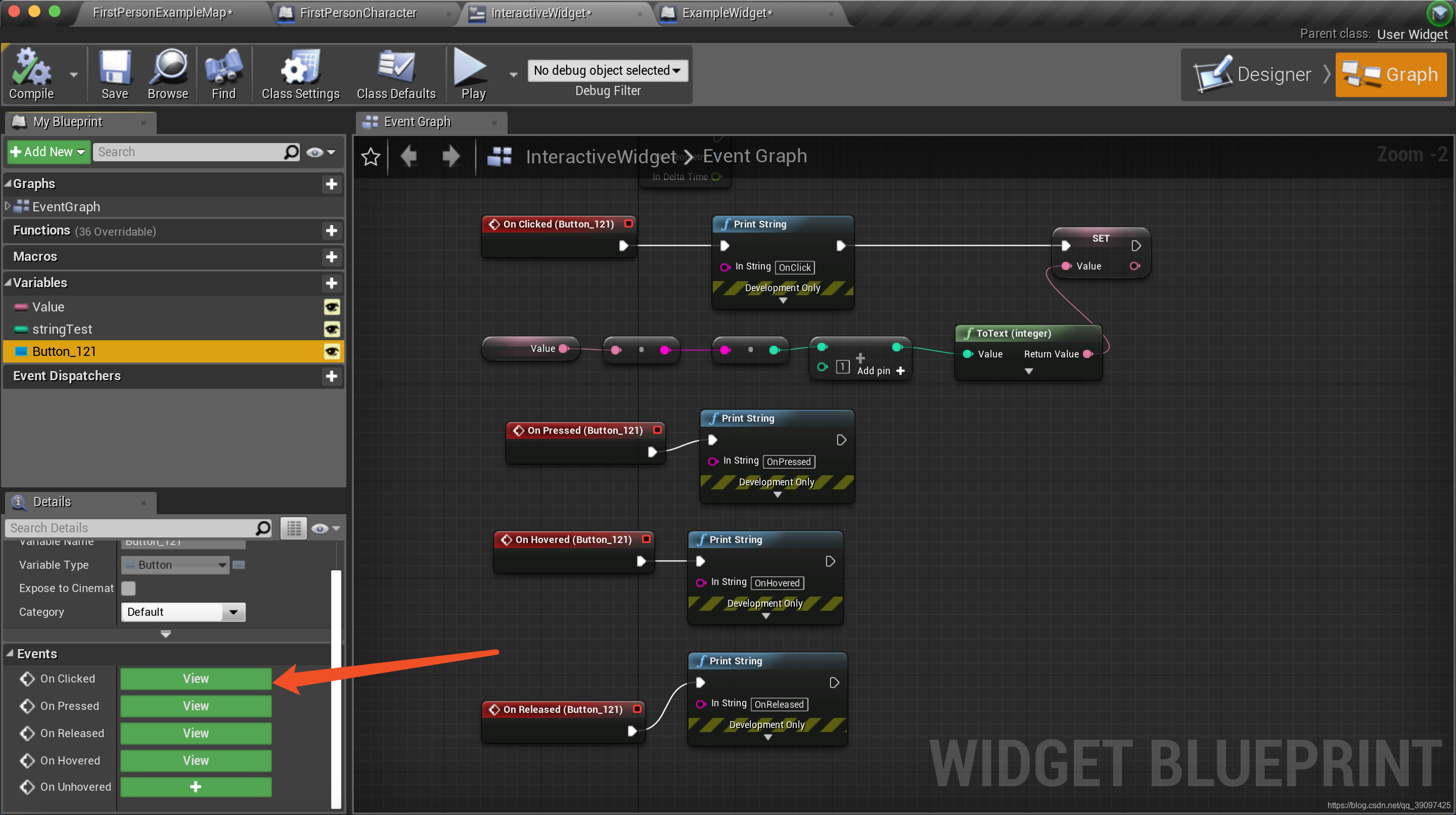 UE4 蓝图学习 创建3D小部件交互_ue press pointer key-CSDN博客