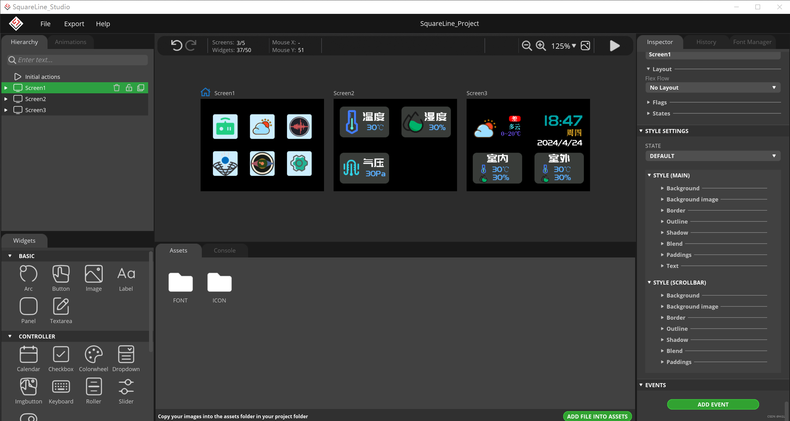 【ESP32】立创ESP32S3N8R8开发板+2.8寸TFT电容触摸屏+Squareline Studio+PlatformIO_squareline studio esp32-CSDN博客