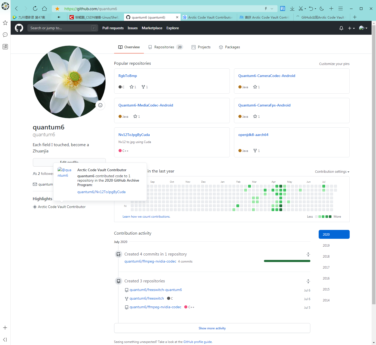 喜获Arctic Code Vault Contributor勋章，北极代码库贡献者-CSDN博客