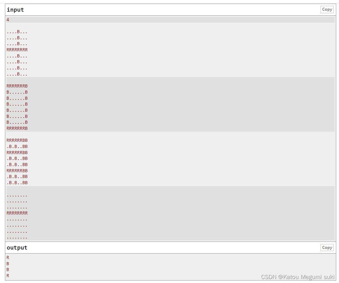 Codeforces Round #827 (Div. 4) C. Stripes_on an 8脳88脳8 grid, some horizontal rows have been -CSDN博客