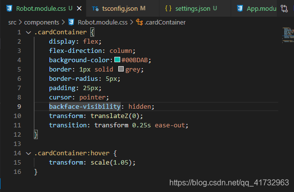 react typescript配置vscode中css提示_vscode 中react的css-CSDN博客