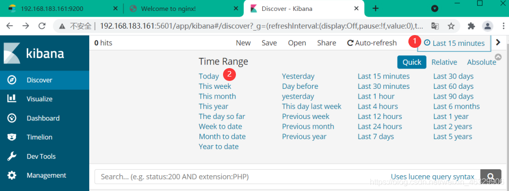 kibana Discover界面出No results found_kibana no results found-CSDN博客