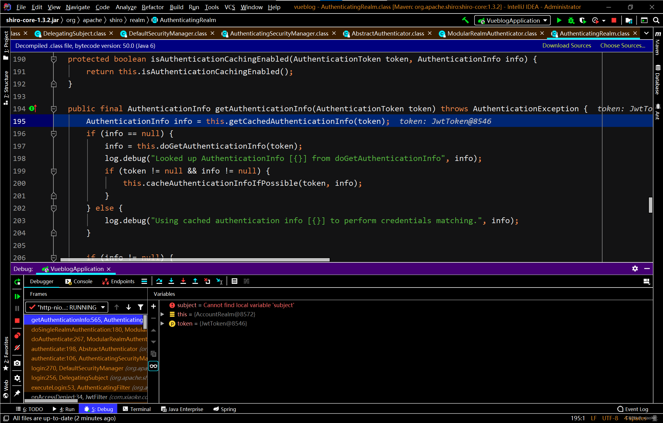 springboot-shiro-jwt-redis实现用户登录的认证与授权（前后端分离）需要有一定shiro、jwt、redis、springboot基础_springboot项目shiro ...