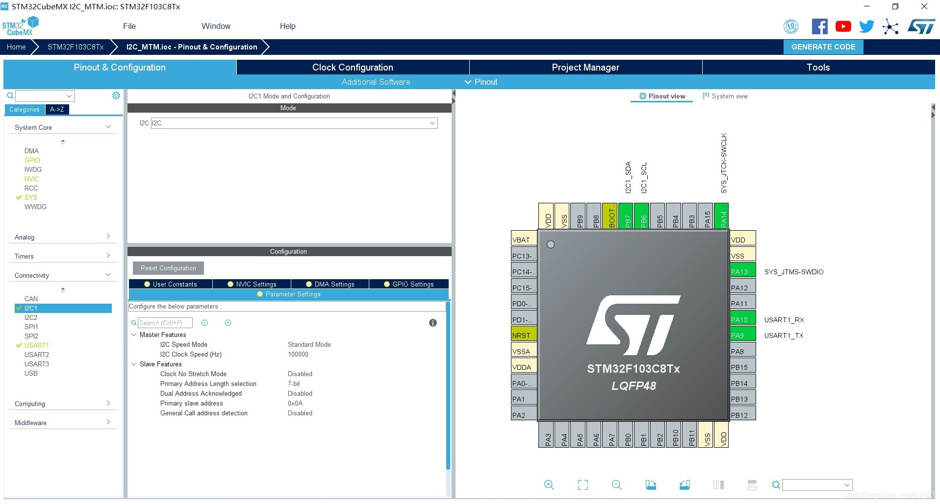 关于STM32F103的双机通信（基于HAL库）_primary slave address-CSDN博客