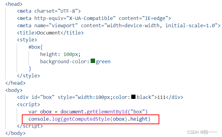 DOM获取元素样式：获取元素行内样式（.style）、获取元素内部样式（getComputedStyle）_dom.style-CSDN博客