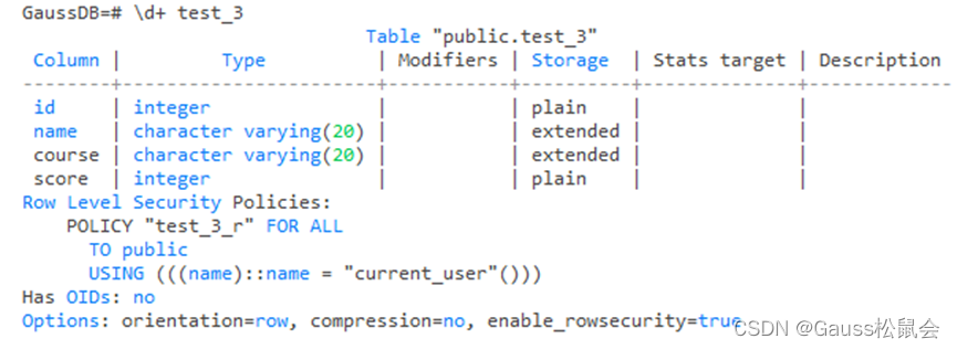 GaussDB数据库表创建行访问控制策略_gaussdb行级访问-CSDN博客