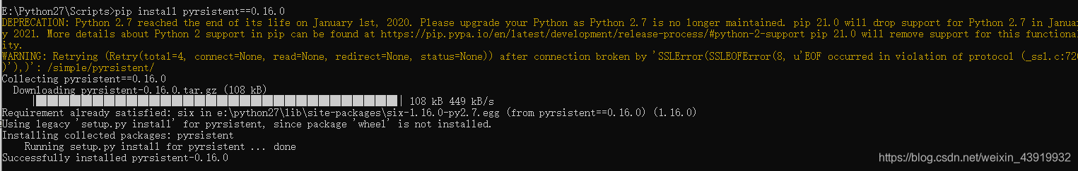 CryptographyDeprecationWarning: Python 2 is no longer supported by the Python core team. Support ...