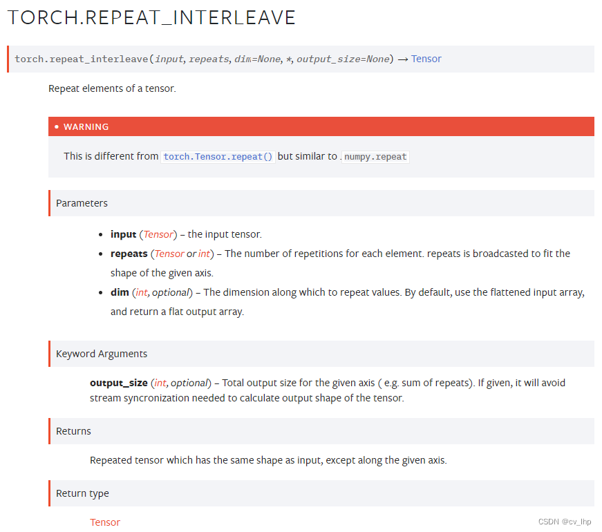 Pytorch中torch.repeat_interleave（）函数解析_pytorch interleave-CSDN博客