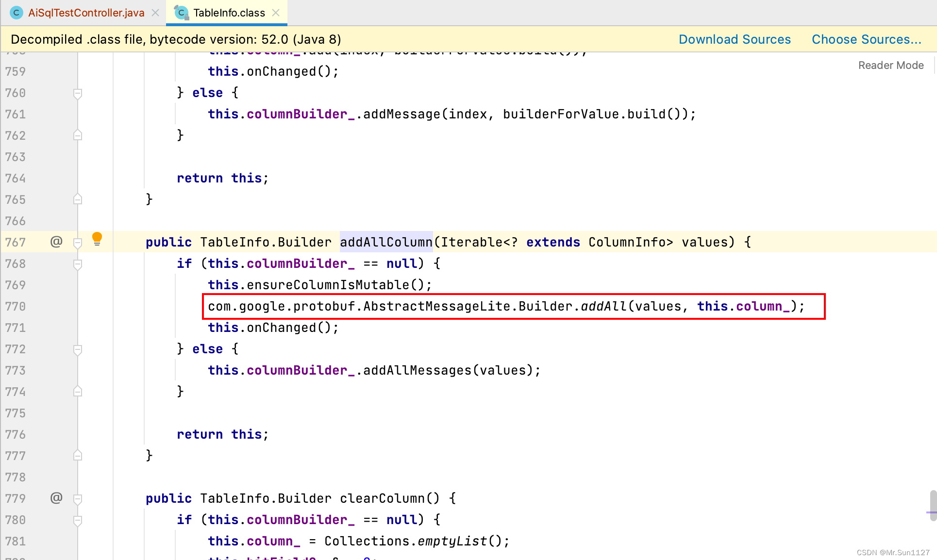 Caused by: java.lang.NoSuchMethodError: com.google.protobuf.AbstractMessageLite$Builder.addAll ...