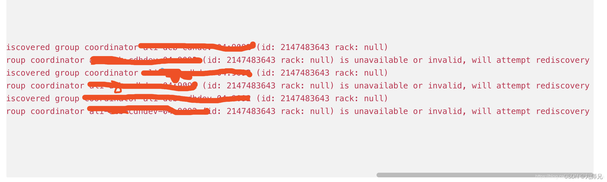 【kafka】Group coordinator xx is unavailable or invalid, will attempt rediscovery-CSDN博客