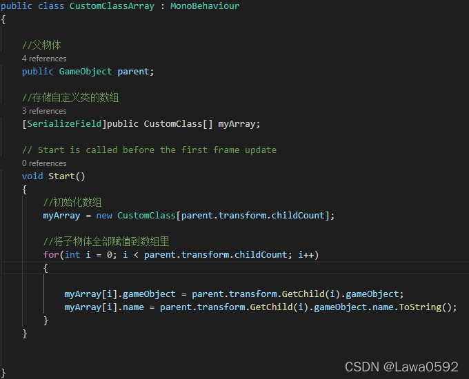 Unity学习笔记 关于自定义类的数组初始化赋值时 NullReferenceException 的问题_unity [system ...
