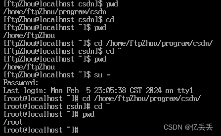 Linux 中的 cd 命令 - ~ / .. ../../_linux cd ~-CSDN博客