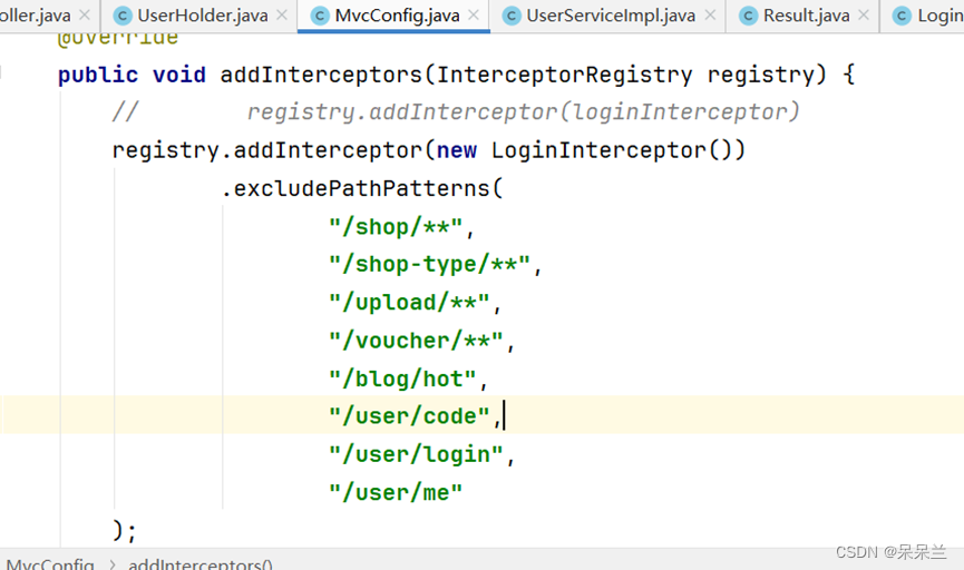 【黑马点评】关于在拦截器配置中取消对“/user/me“的拦截，点击个人主页会自动登出的问题_黑马点评没有me请求-CSDN博客