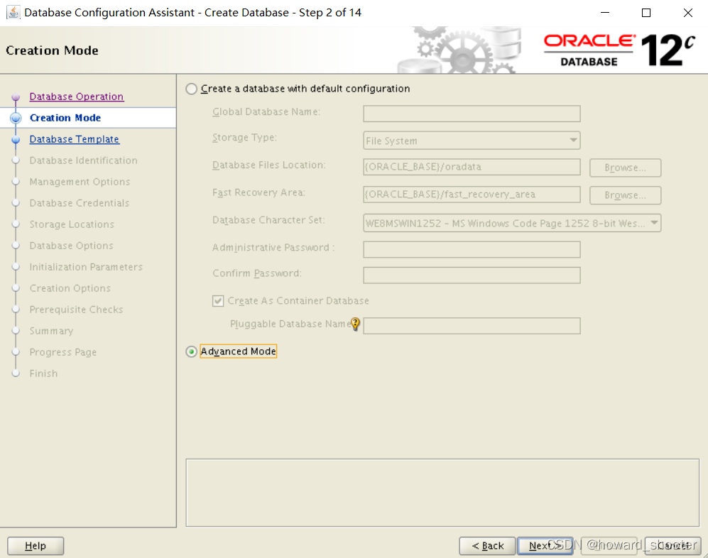 Oracle 12c DBCA建库_global database name-CSDN博客