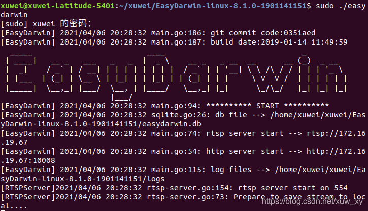 EasyDarwin开源流媒体服务器搭建/录像功能发布/Linux下安装ffmpeg参考资料_easydarwinopen source media server-CSDN博客