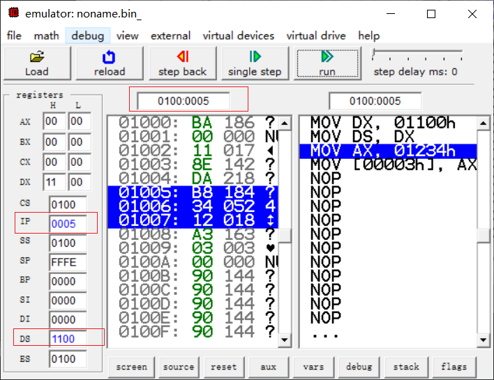 8086汇编内存赋值教程：emu8086指令详解-CSDN博客