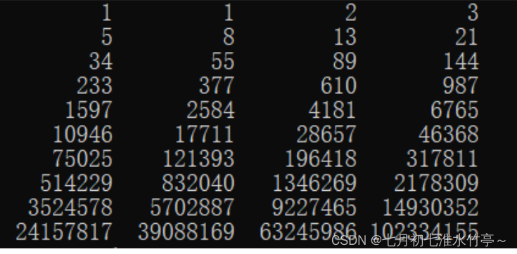C语言：用递归的方法求斐波那契数列：1，1，2，3，5，8，的前40个数求fibonacci数列112358的前40项即 Csdn博客