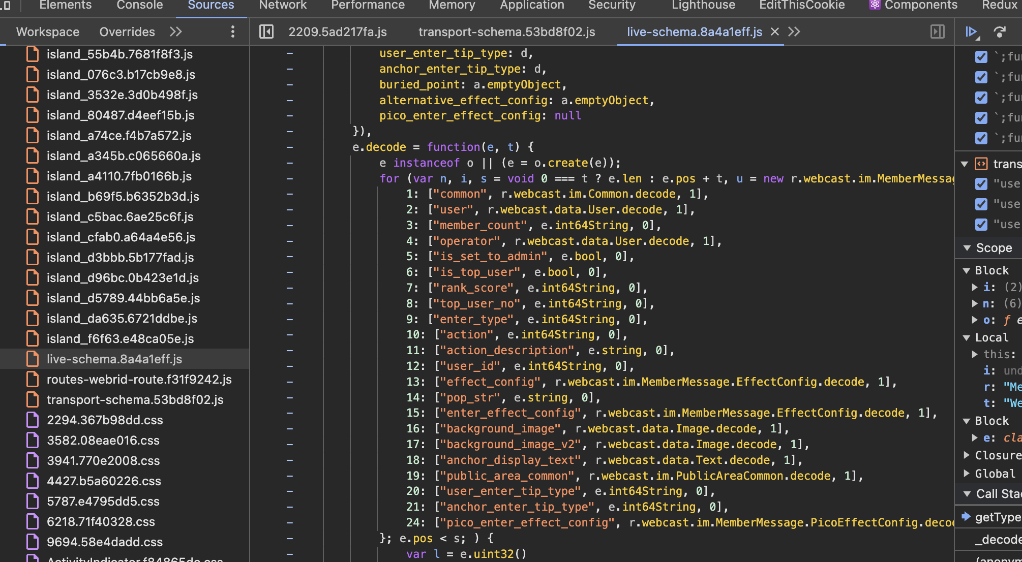 直播的js代码debug解析找到protobuf消息的定义_webcastranklisthourentrancemessage-CSDN博客