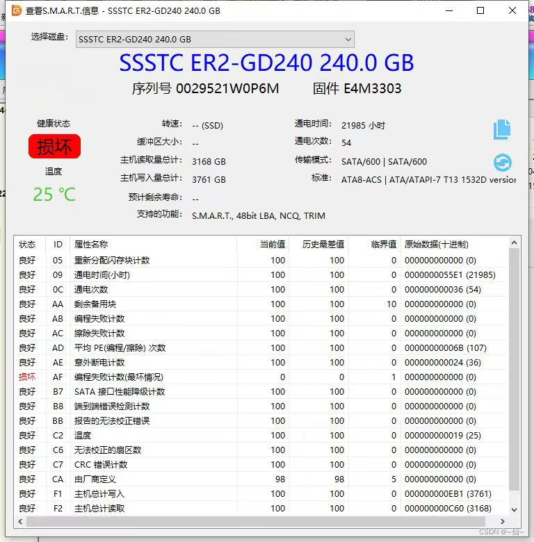 检测硬盘故障_ssd硬盘错误检测-CSDN博客