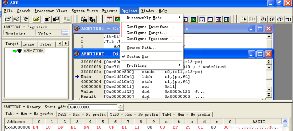 嵌入式系统——ADS和AXD的基本操作_axd界面-CSDN博客