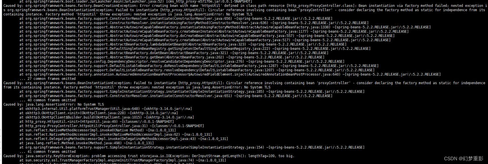 springboot项目在服务器上启动时报DerInputStream.getLength(): lengthTag=109, too big.[已解决]-CSDN博客