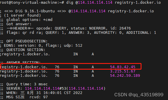 Error response from daemon: Get “https://registry-1.docker.io/v2/“: dial tcp 54._dig registry-1 ...