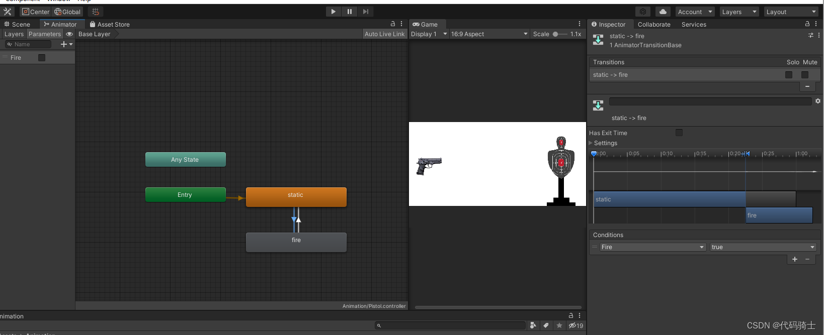 Unity笔记（10）：SHOOT GAME EXAMPLE【2D】_shoot函数返回false效果-CSDN博客