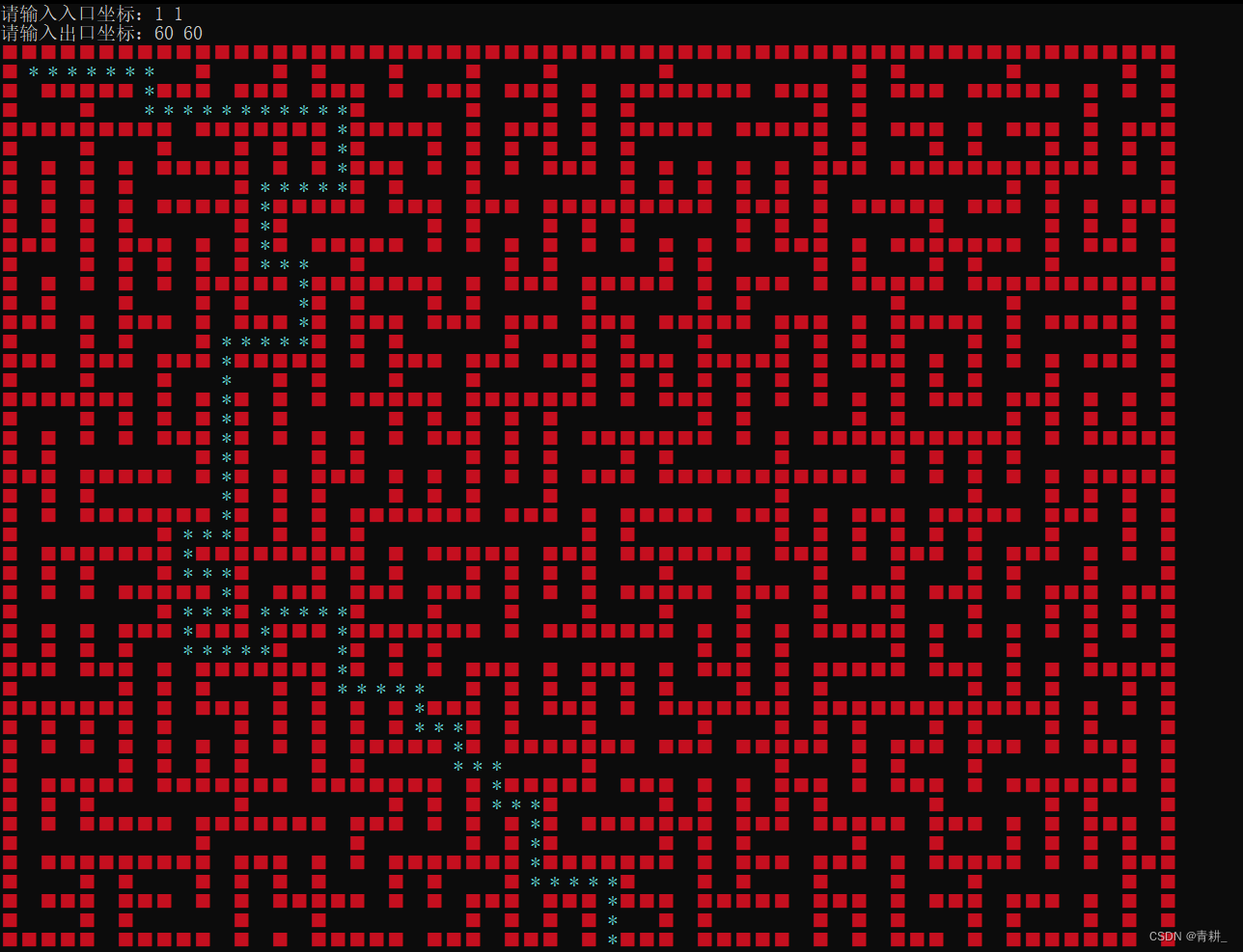 迷宫（南航2022数据结构课设第十五题）从文件中读出迷宫数据寻找并打印路径通路存储迷宫数据到文件。 文件中迷宫地图 Csdn博客